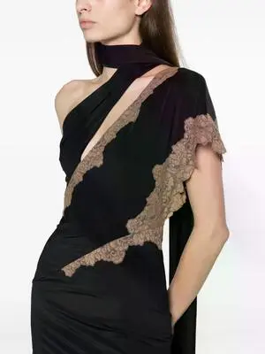 DE LA VALI Cosima Ss Satin Maxi Dress