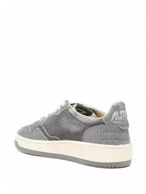AUTRY Medalist Croc-effect Leather Sneakers