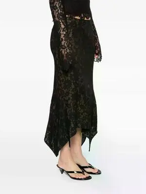 DE LA VALI Faela Midi Skirt In Lace