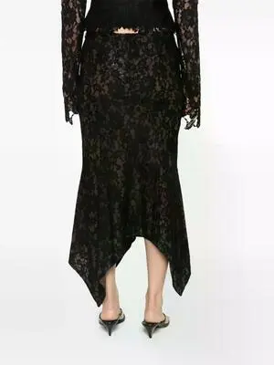DE LA VALI Faela Midi Skirt In Lace
