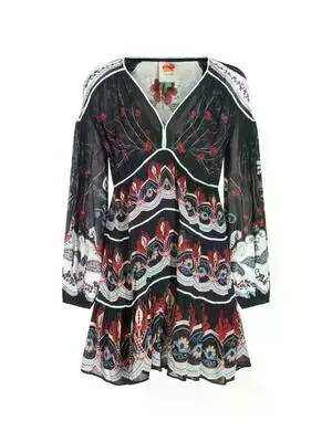 Farm Rio Nikita Winter Long Sleeve Mini Dress