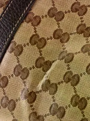 Gucci Joy Boston Bag Gg Coated Canvas Medium Satchel