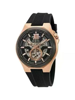 Bulova Classic Skeleton 46mm Watch - Black