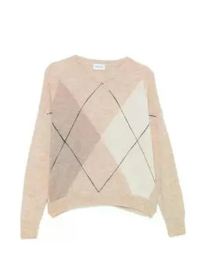 SCAGLIONE Argyle-pattern Sweater - Neutrals