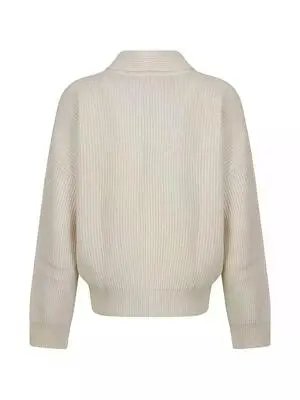 Brunello Cucinelli Ribbed-knit Cardigan - Neutrals