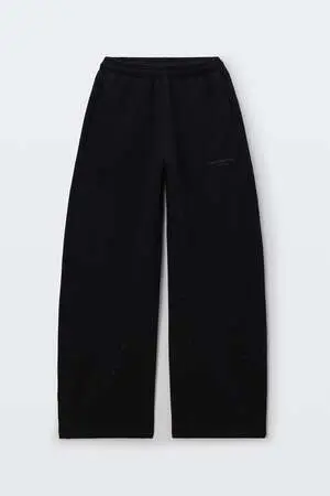 Alexander Wang Crystal Hotfix Mid-rise Relaxed Sweatpant - Black