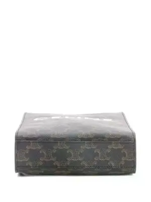 Celine Vertical Cabas Tote Triomphe Coated Canvas Mini Satchel