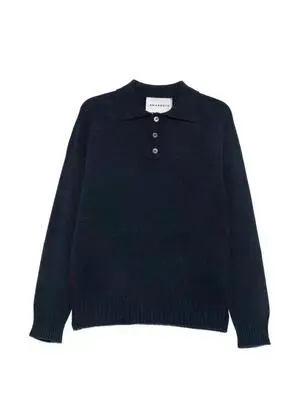 AMARANTO Button-placket Polo Shirt - Blue