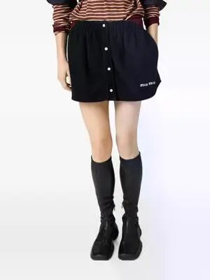 Miu Miu Fleece Miniskirt