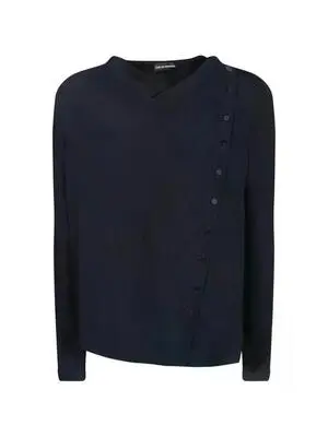 Emporio Armani Canneté Fabric Blouse Signature Capsule