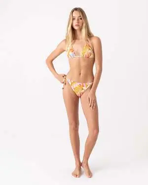 Roxy Tropicool Scoop Tie Side Cheeky Bikini Bottom