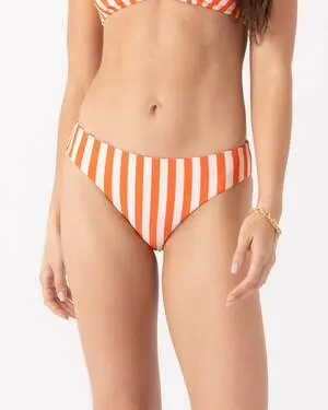 Roxy Ya Stripe Me Crazy Reversible Hipster Full Bikini Bottom - Lavender Multi