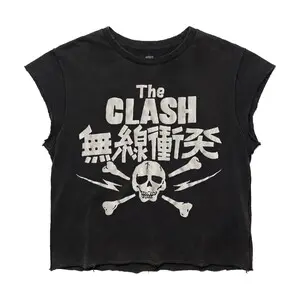 OTHER UK The Clash Japan Raw Edge Vintage T-shirt - Black