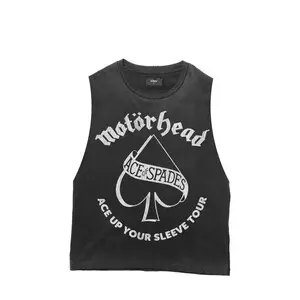 OTHER UK Motorhead Ace Up Your Sleeve Vintage Tank - Black