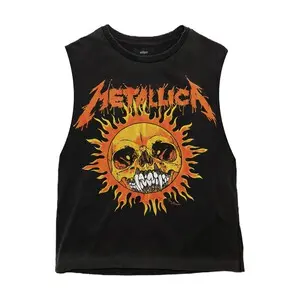OTHER UK Metallica Summer Shit Vintage Tank - Black