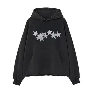OTHER UK Stars Raw Edge Hoodie Aged