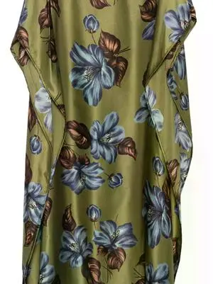 DOLCI FOLLIE Floral-print Silk Kaftan