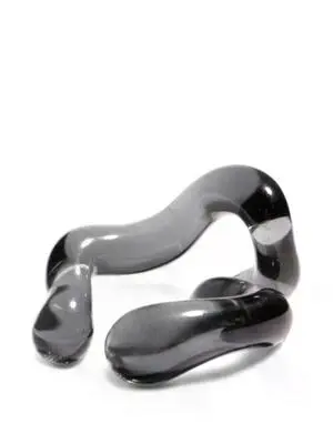 SALVÁREA Interconexión Glass Ear Cuff - Black