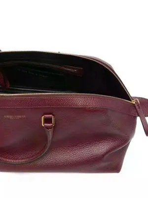 Alberta Ferretti Logo-detail Grained-leather Tote Bag