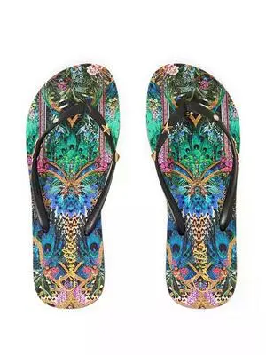Camilla Animal Alchemy Graphic-print Flip Flops