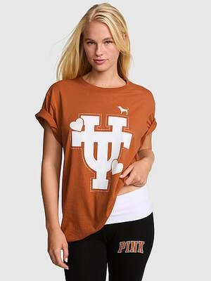 Pink College Collection Campus Cotton™ Bling Tee - Brown
