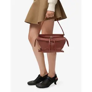 Loewe Whisker Small Leather Handbag - Cognac