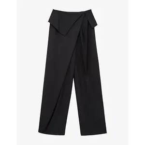 Loewe Draped Wide-leg Wool Trousers
