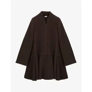 Loewe Short Collarless Wool-cashmere Coat