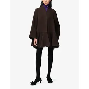 Loewe Short Collarless Wool-cashmere Coat