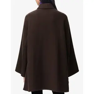Loewe Short Collarless Wool-cashmere Coat