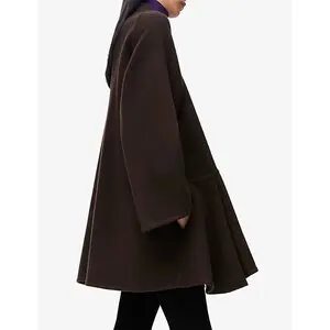 Loewe Short Collarless Wool-cashmere Coat