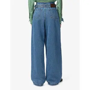 Loewe Draped Belted Denim Jeans