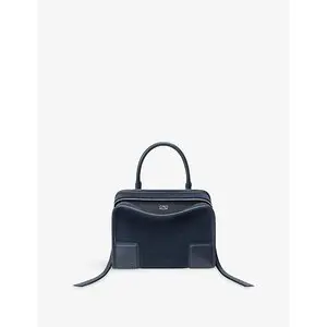 Loewe Amazona 180 Small Suede Top-handle Bag - Deep Navy