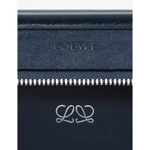 Loewe Amazona 180 Small Suede Top-handle Bag - Deep Navy