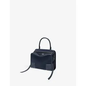 Loewe Amazona 180 Small Suede Top-handle Bag - Deep Navy