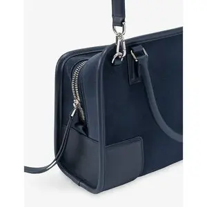 Loewe Amazona 180 Small Suede Top-handle Bag - Deep Navy