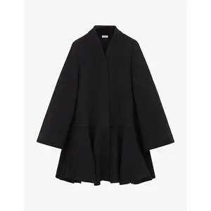 Loewe Short Collarless Wool-cashmere Coat