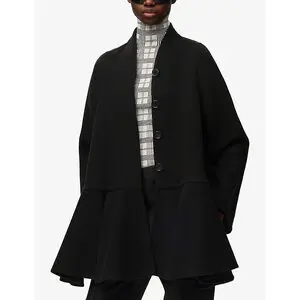 Loewe Short Collarless Wool-cashmere Coat