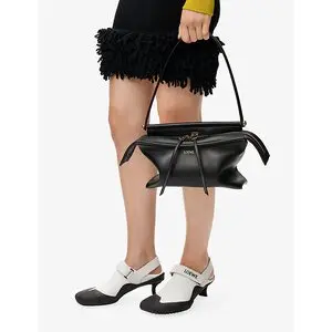 Loewe Whisker Small Leather Shoulder Bag - Black