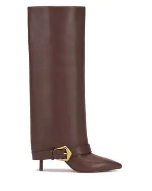 Vince Camuto Margee Cuff Knee High Boot - Java Leather