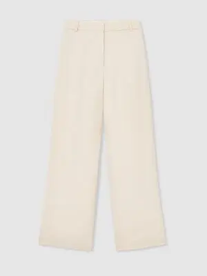 REISS Juniper Jacquard-stripe Wide-leg Trousers