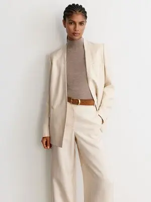 REISS Juniper Jacquard-stripe Wide-leg Trousers