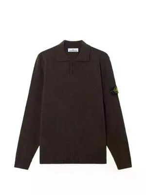 Stone Island 5100018 Light Rws Geelong Wool Sweater - Brown