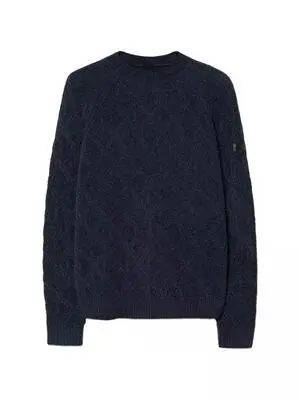 RRD Diamond-knit Raglan-sleeve Sweater