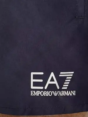 EA7 Logo-print Swim Shorts