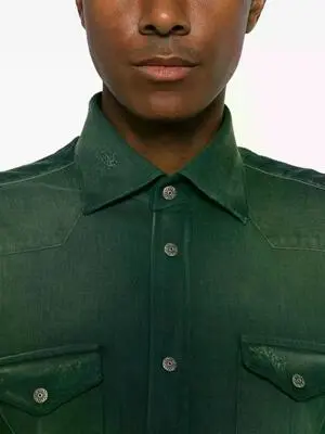 SARTORIO NAPOLI Faded-effect Western-yoke Shirt