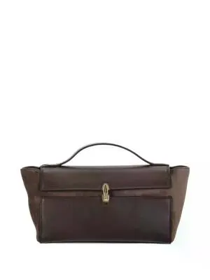 Savette Suede-panelled Leather Tote Bag