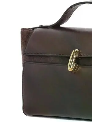 Savette Suede-panelled Leather Tote Bag