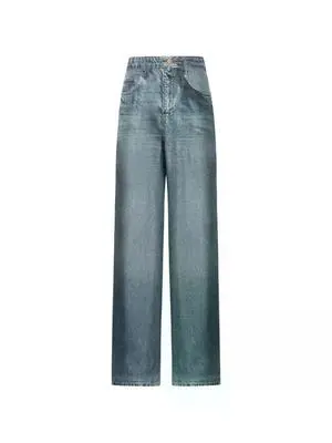 PIERRE-LOUIS MASCIA Aloe Faux-denim Silk Trousers