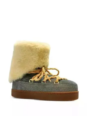 Inuikii Shearling-trim Denim Snow Boots